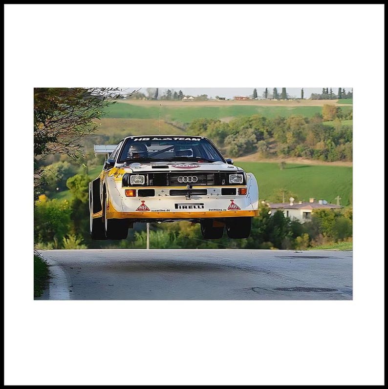 Audi Quattro S1 Group B Rally Car Poster , Walter Röhrl, WRC, Vintage ...
