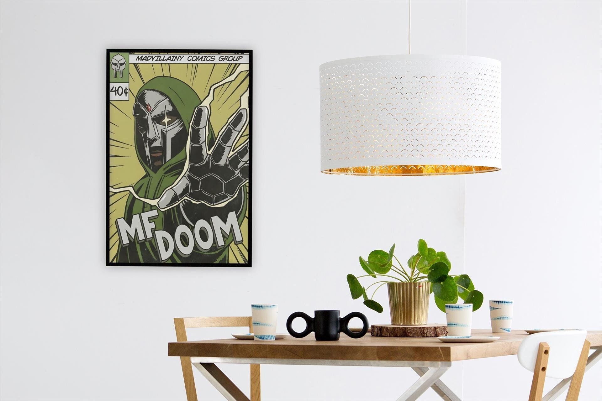 MF Doom Comic Poster, Hip Hop Wall Art, Music Home Decor, Unique Gift ...