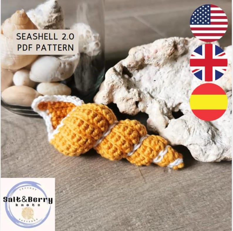 Seashell 2.0 Crochet Pattern. Sea Shell Amigurumi - Etsy
