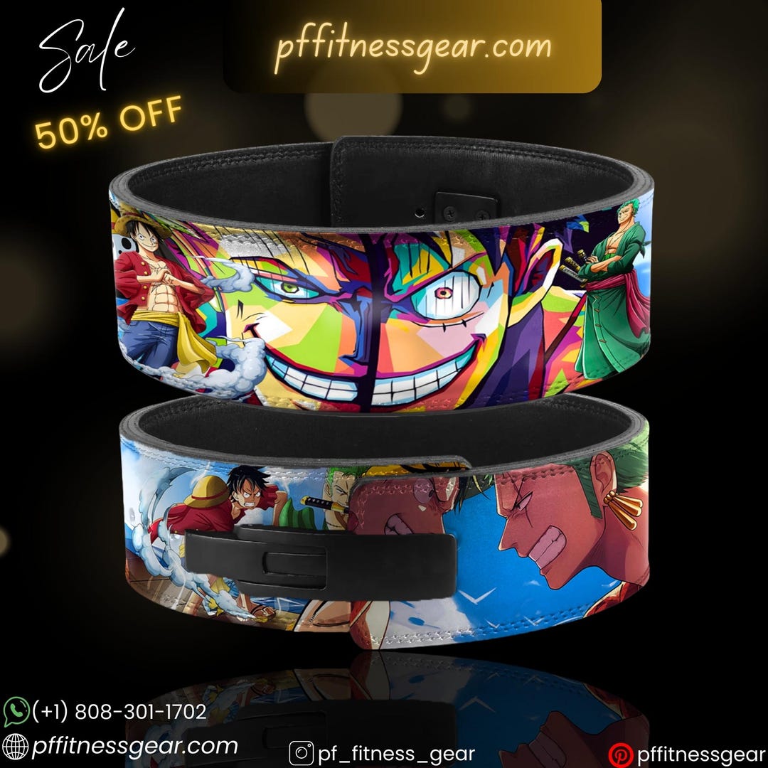 Anime Custom Luffy Weight Lift Belt Lever Belt, Gym Belt Unique Gifts ...