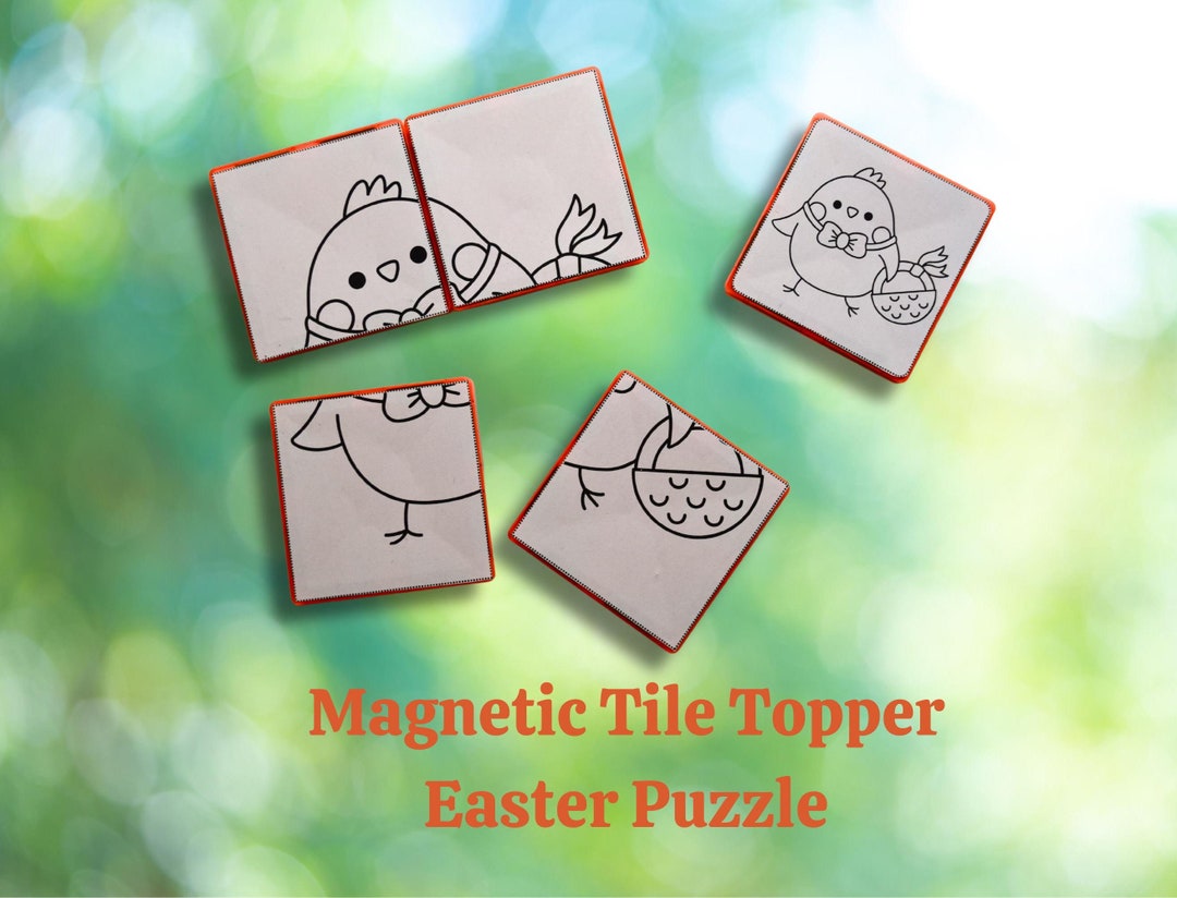 DIY Easter Magnetic Tile Topper Game for Kids Printable Puzzle ...