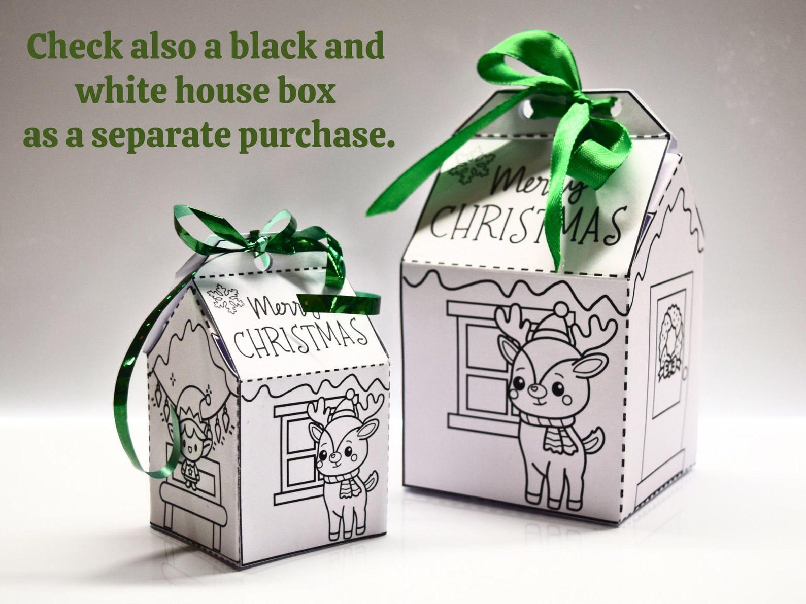 DIY Gift Box Template Printable Christmas House Design Paper Craft ...