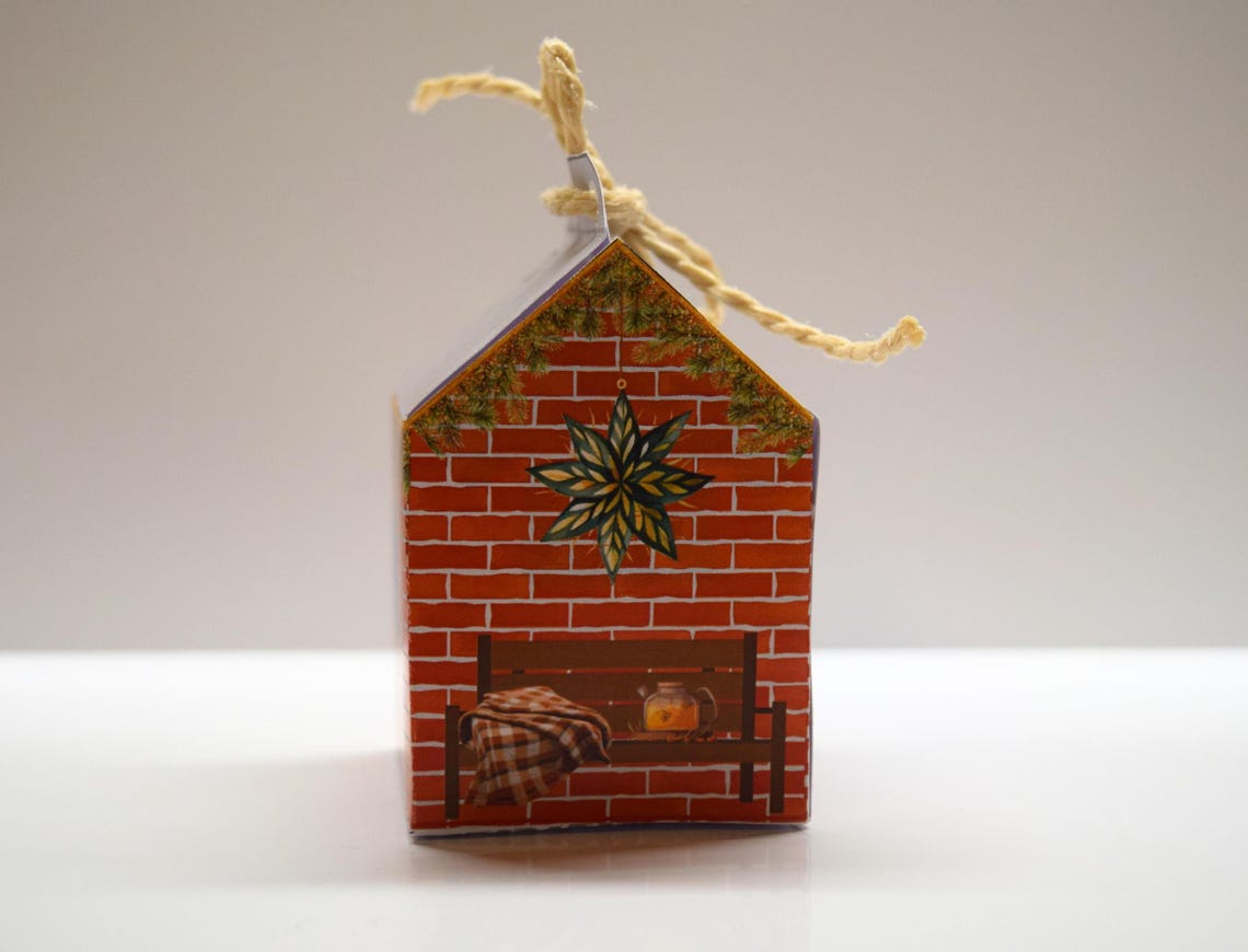 DIY Gift Box Template Printable Christmas House Design Paper Craft ...