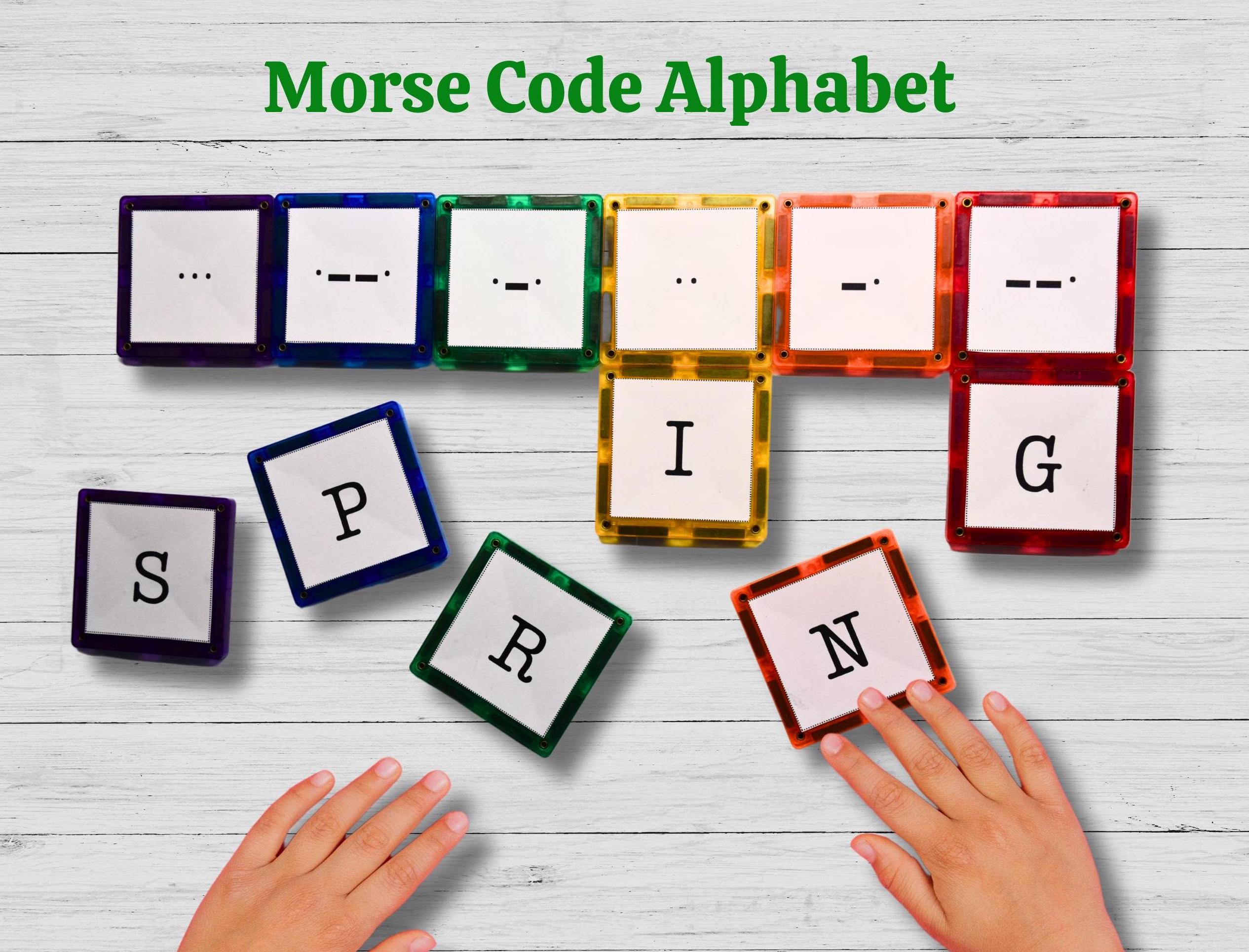 Morse Code Alphabet Sheet Funny Learning With Magnetic Tile Sticker ...