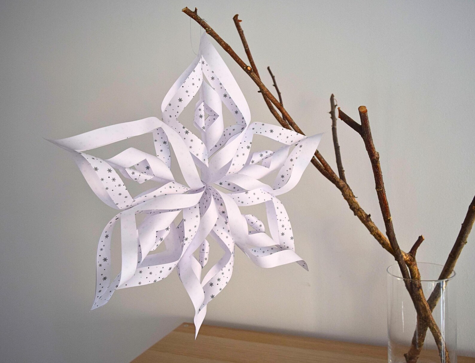 Christmas DIY Snowflake PDF Craft Kit 6 Designs in 2 Sizes Winter Paper ...