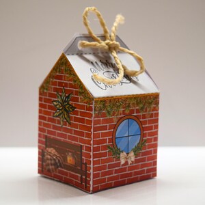 DIY Gift Box Template Printable Christmas House Design Paper Craft ...
