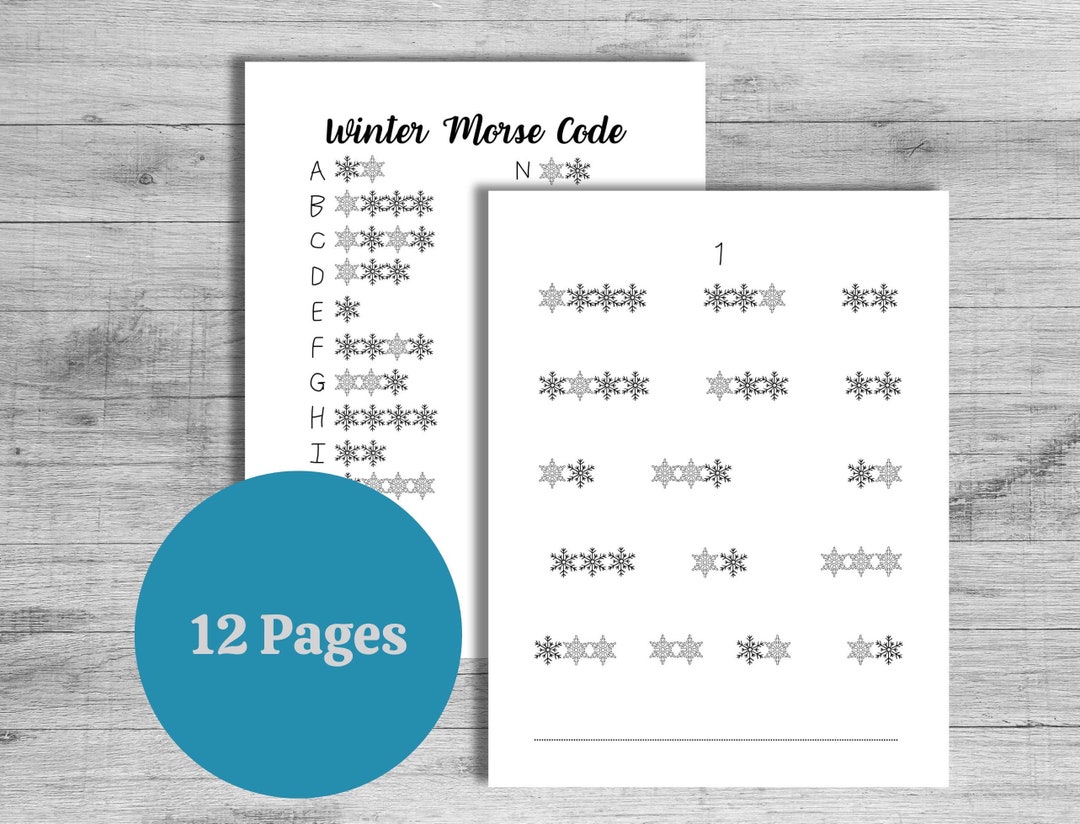 Winter Morse Code Worksheet, Printable Kids Worksheets, Children ...
