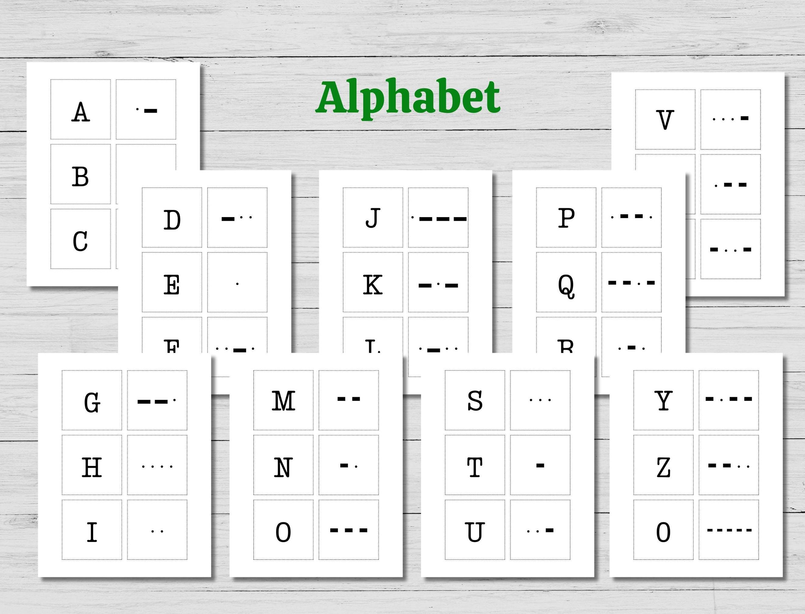 Morse Code Alphabet Sheet Funny Learning With Magnetic Tile Sticker ...