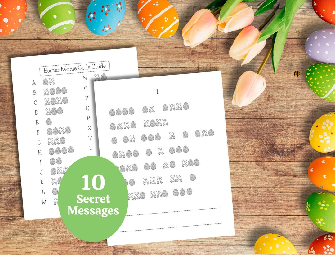 Morse Code Worksheet Printable Easter Educational Bunny Sheets for Kids ...