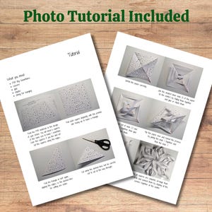 Christmas DIY Snowflake PDF Craft Kit 6 Designs in 2 Sizes Winter Paper ...