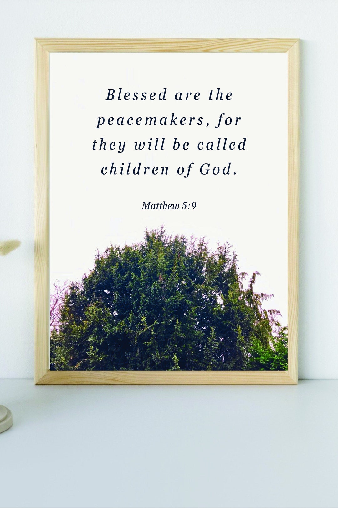 Bible Verse Wall Art Scripture Wall Art Scripture Printable Matthew 5:9 ...