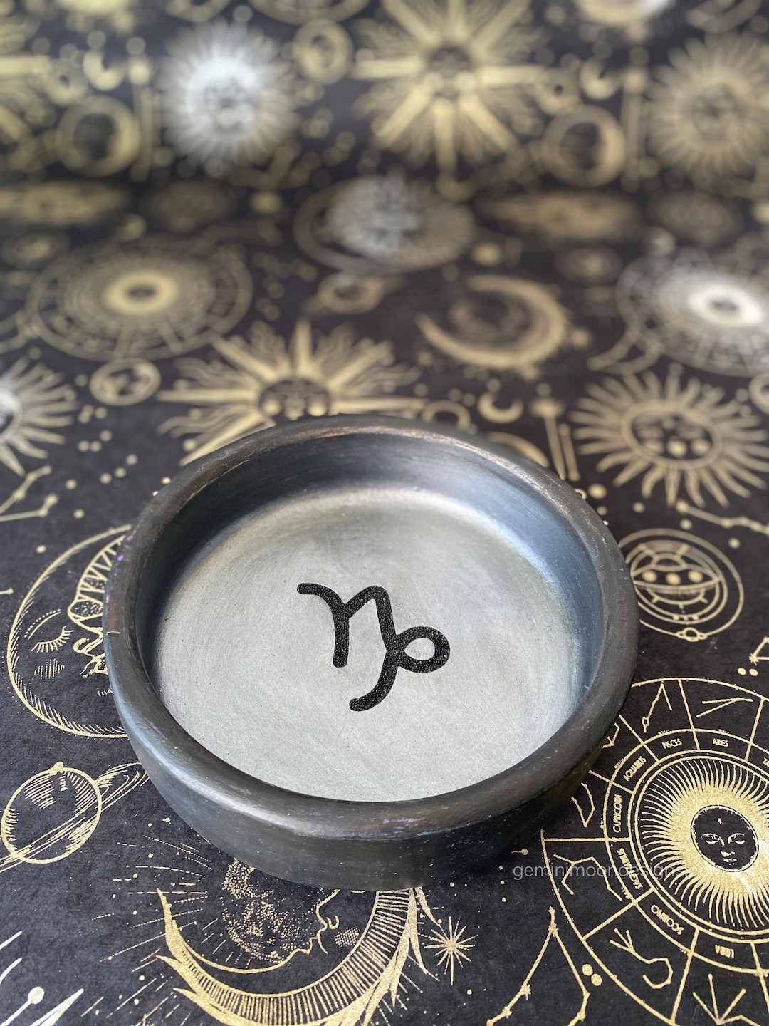 Zodiac Sign Altar Decor CAPRICORN Astro Glyph Offering Bowl ...