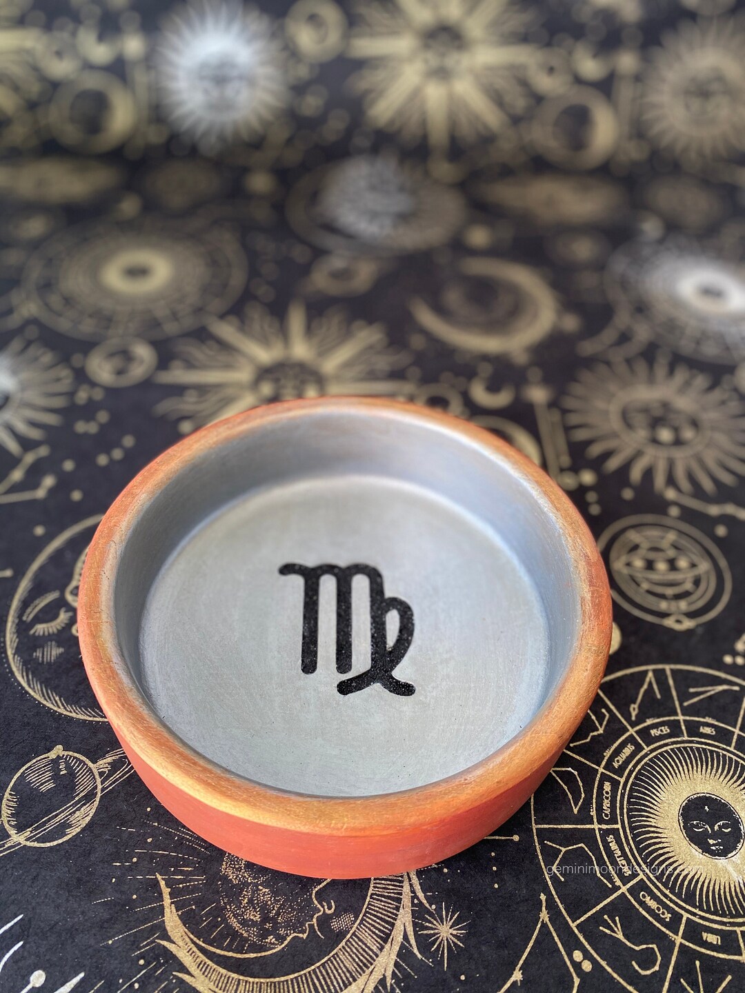 Zodiac Sign Altar Decor CANCER Astro Glyph Offering Bowl Astrological ...