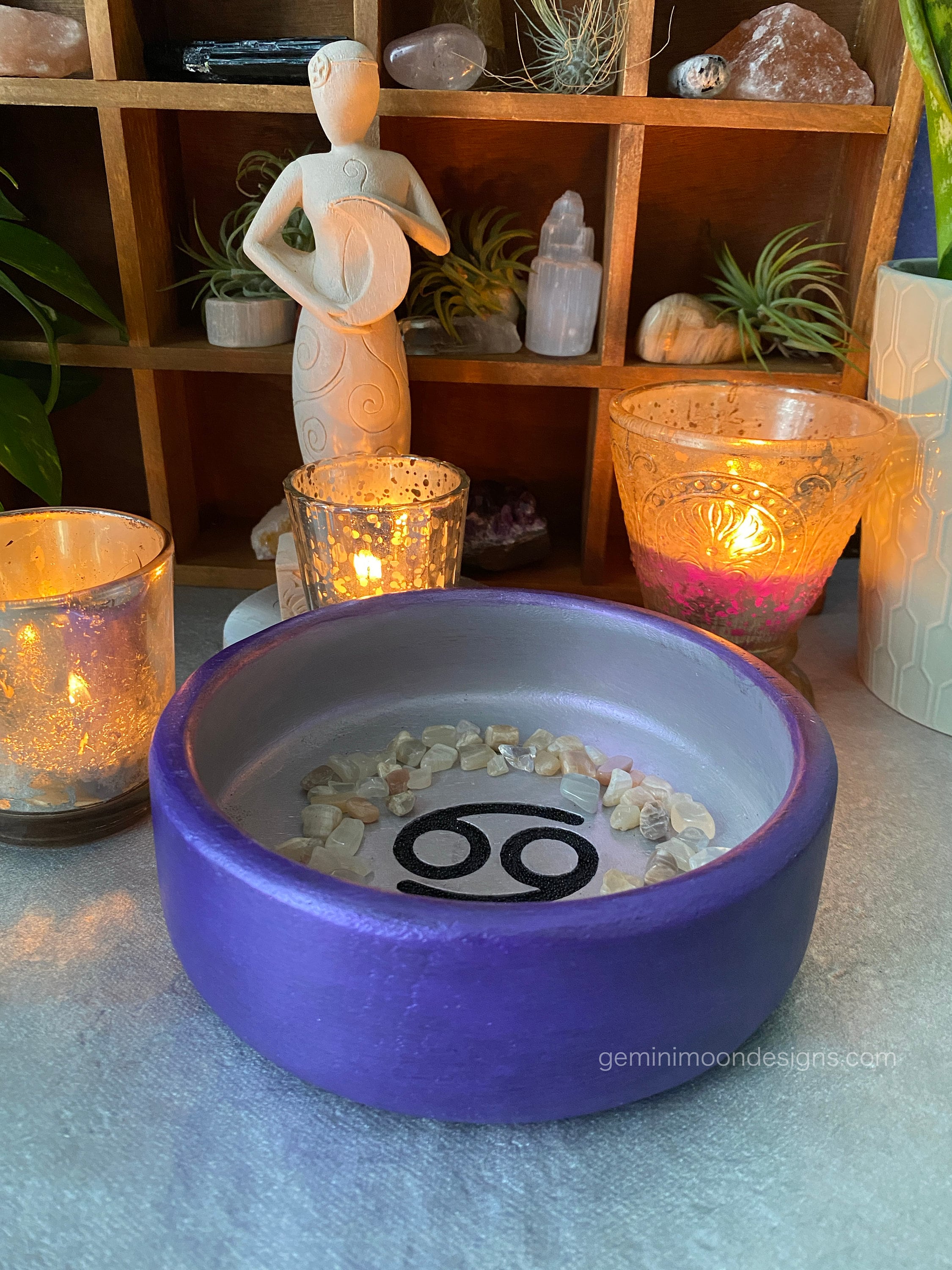 Zodiac Sign Altar Decor CANCER Astro Glyph Offering Bowl Astrological ...