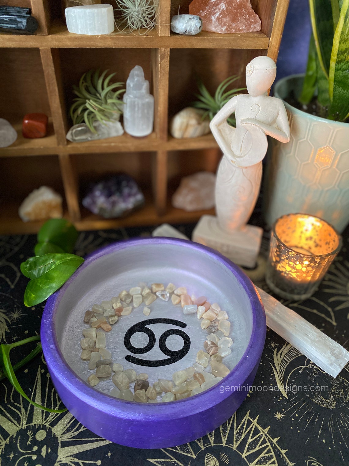 Zodiac Sign Altar Decor CANCER Astro Glyph Offering Bowl Astrological ...