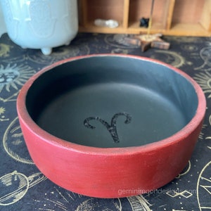 Zodiac Sign Altar Decor ARIES Astro Glyph Offering Bowl Astrological ...