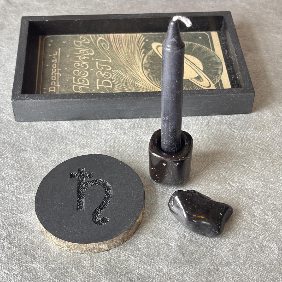 Saturn Symbol Altar Set, Occult Astrological Magic Ritual Decor, Saturn ...