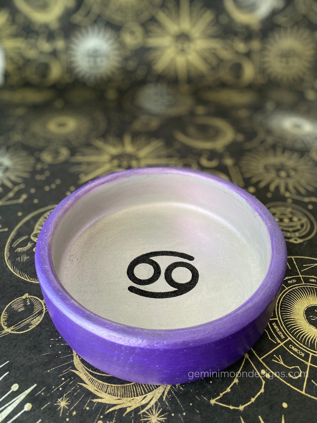 Zodiac Sign Altar Decor CANCER Astro Glyph Offering Bowl Astrological ...