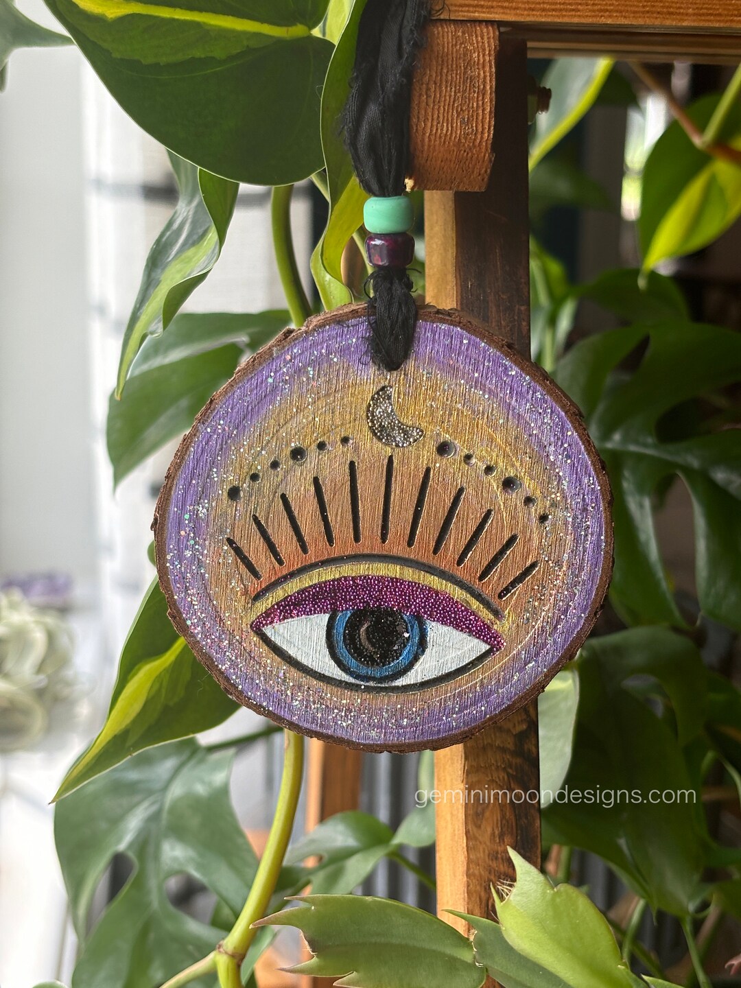 Evil Eye Home Protection Ornament Hand Painted Warding Charm Protective ...
