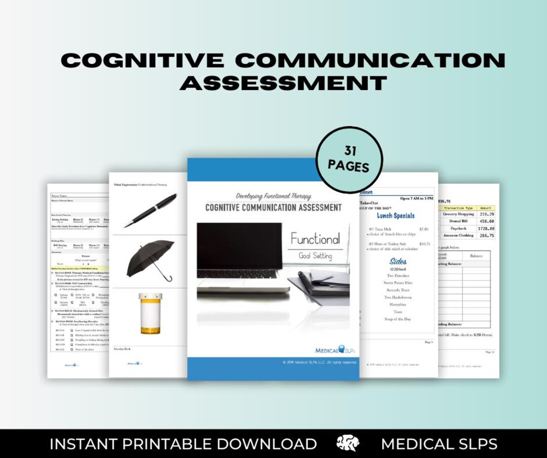 Cognitive Communication Assessment - Etsy