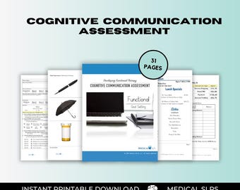 Cognitive Communication Screening Assessment | Fillable, Printable PDF ...