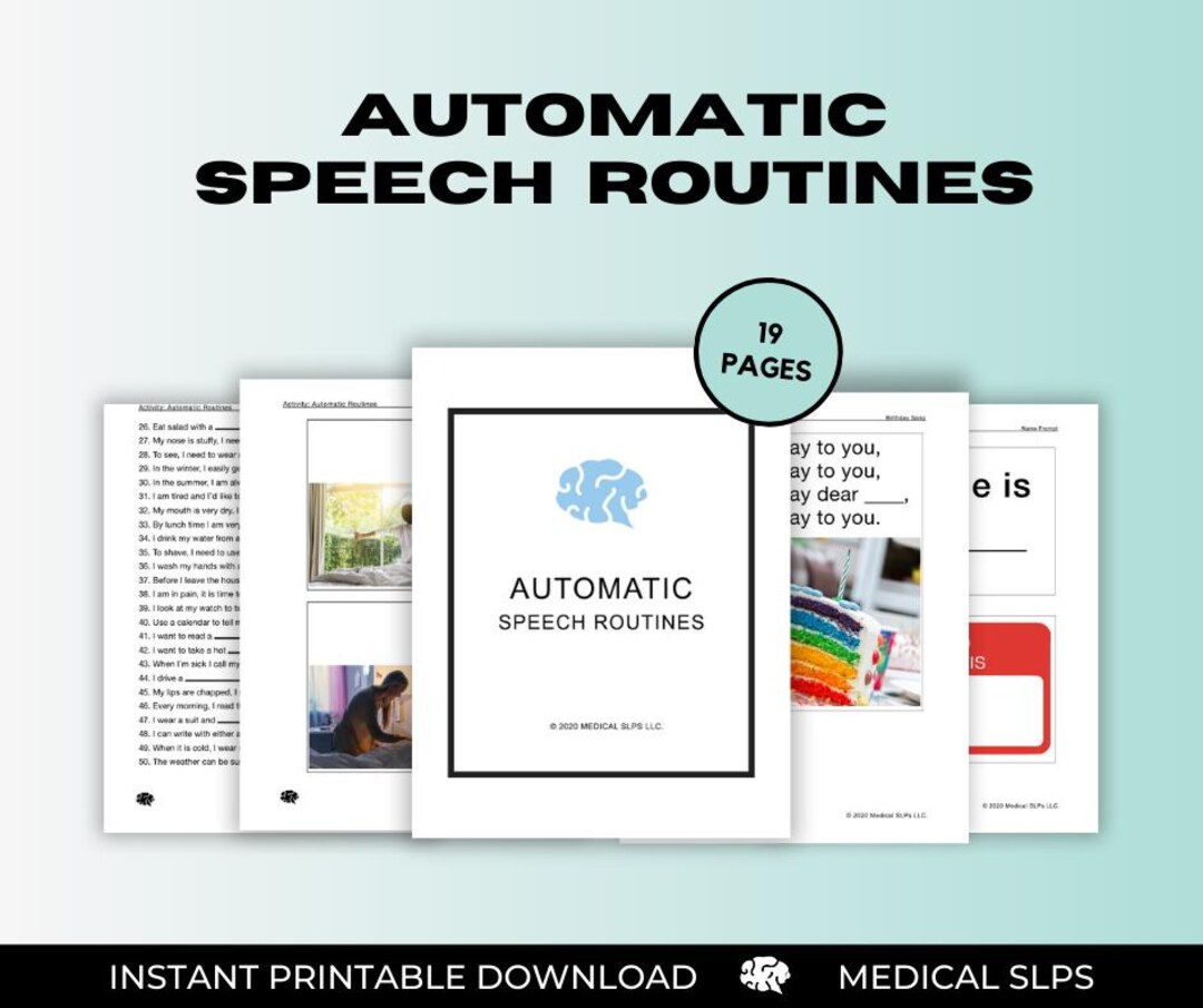 Automatic Speech Routines - Etsy