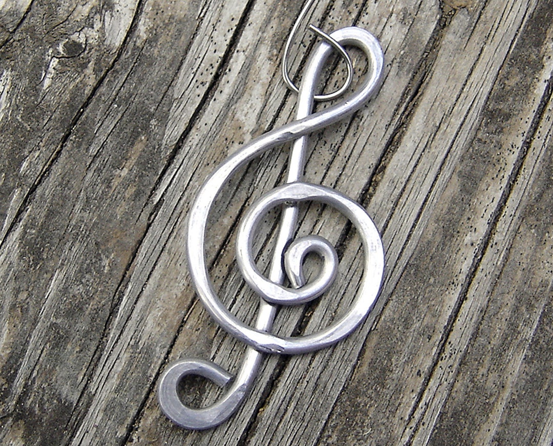 Aluminum Treble Clef Music Ornament, Music Note Gift for Musician ...