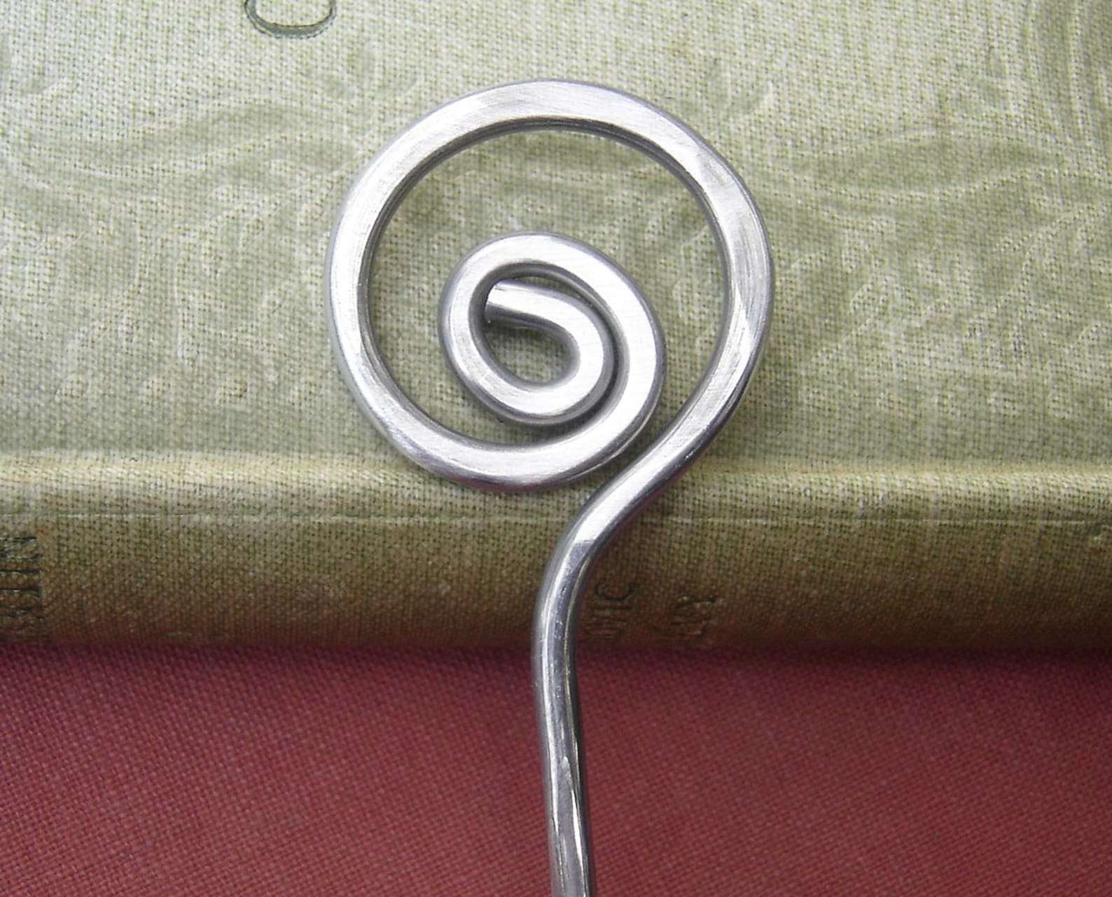 Open Spiral Aluminum Shawl Pin Long Hair Stick Scarf Pin | Etsy
