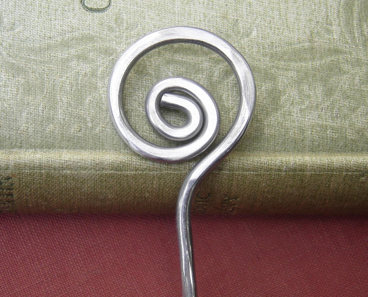 Open Spiral Aluminum Shawl Pin Long Hair Stick Scarf Pin | Etsy