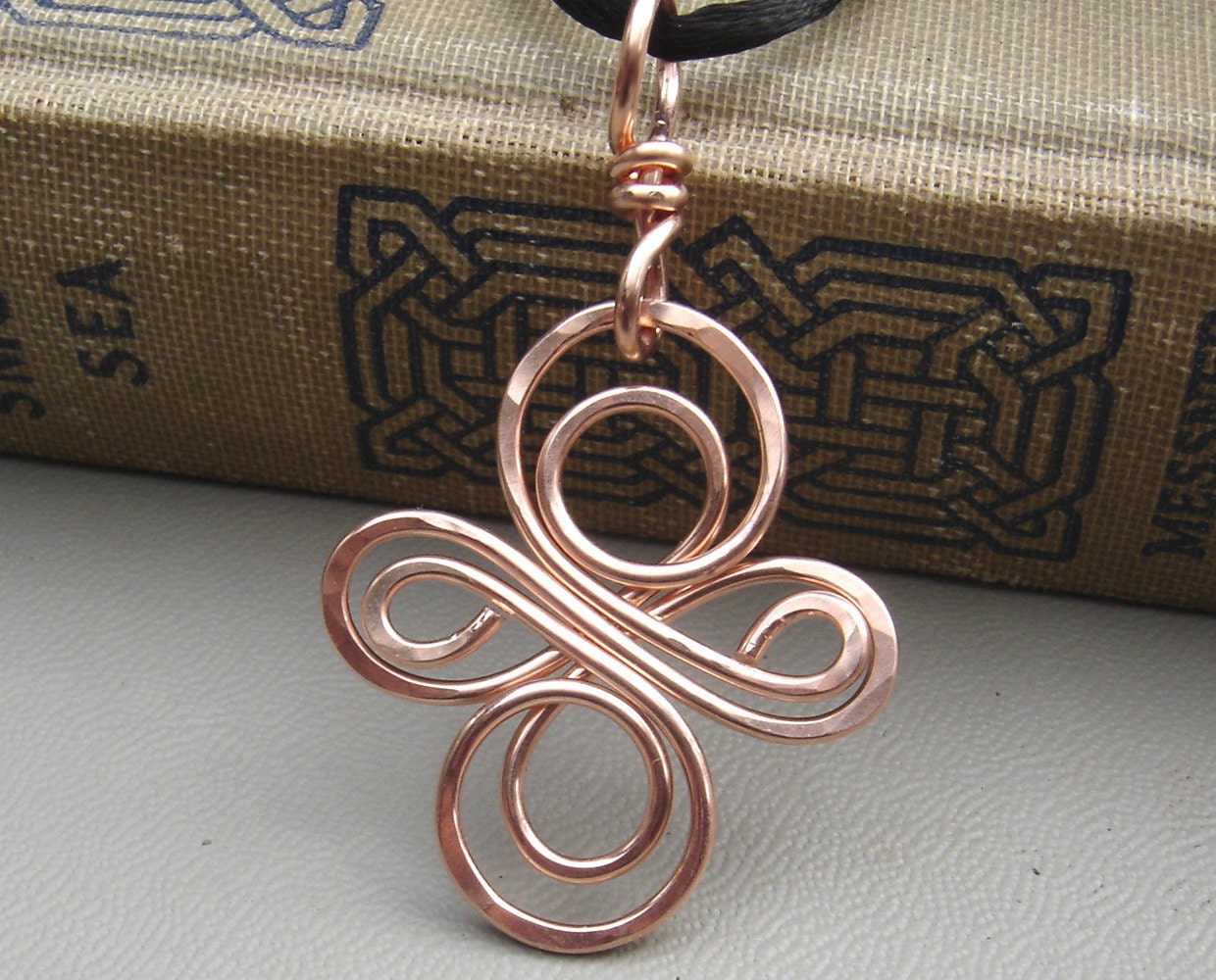 Celtic Knot Cross Copper Pendant Infinity Swirl Celtic Knot - Etsy Denmark