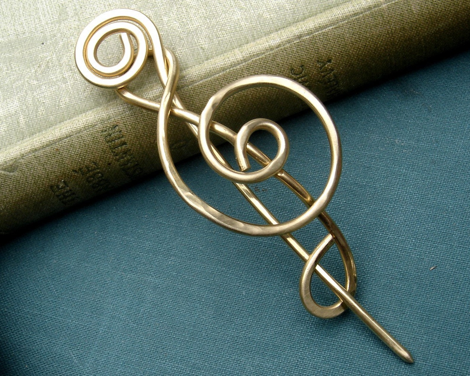 Brass Treble Clef Shawl Pin Scarf Pin Sweater Brooch Music - Etsy