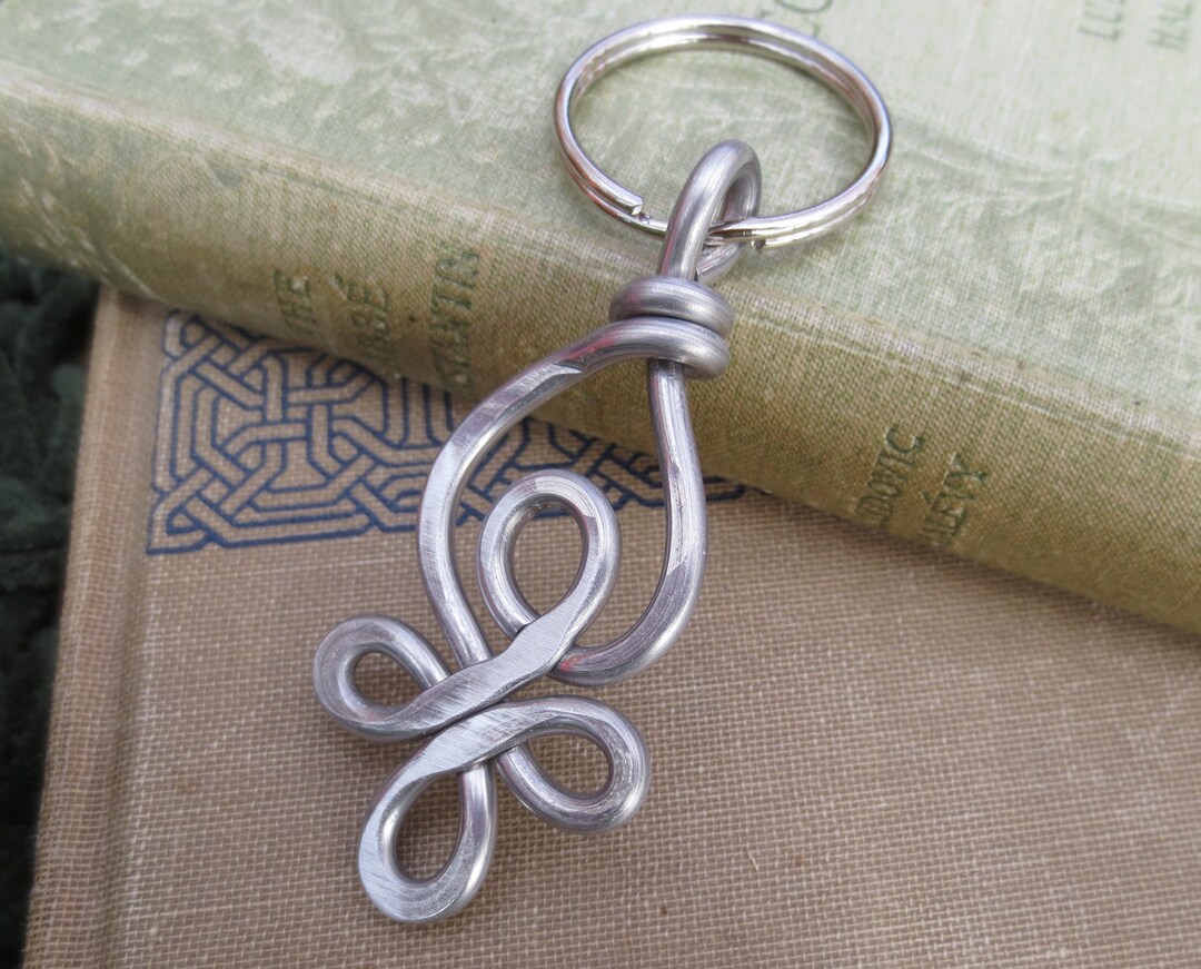 Aluminum Celtic Knot Key Chain, Lightweight Wire Key Ring - Etsy
