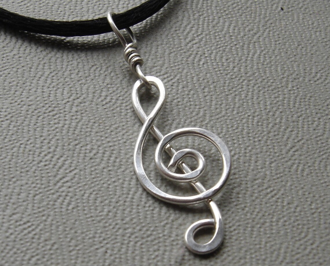 Treble Clef Necklace Pendant Music Gift G Clef Musician Gift - Etsy