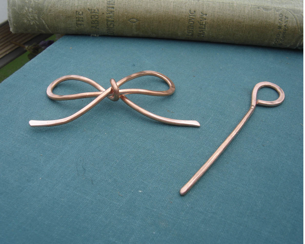 Copper Bow Tie Shawl Pin Fastener Sweater Brooch Closure | Etsy