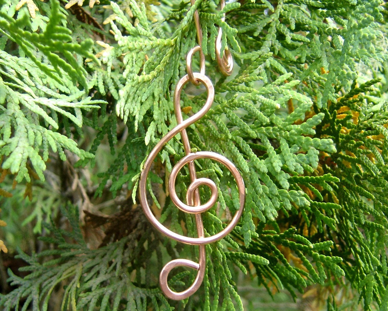 Copper Treble Clef Ornament Music Gift Musician Gift Choir | Etsy