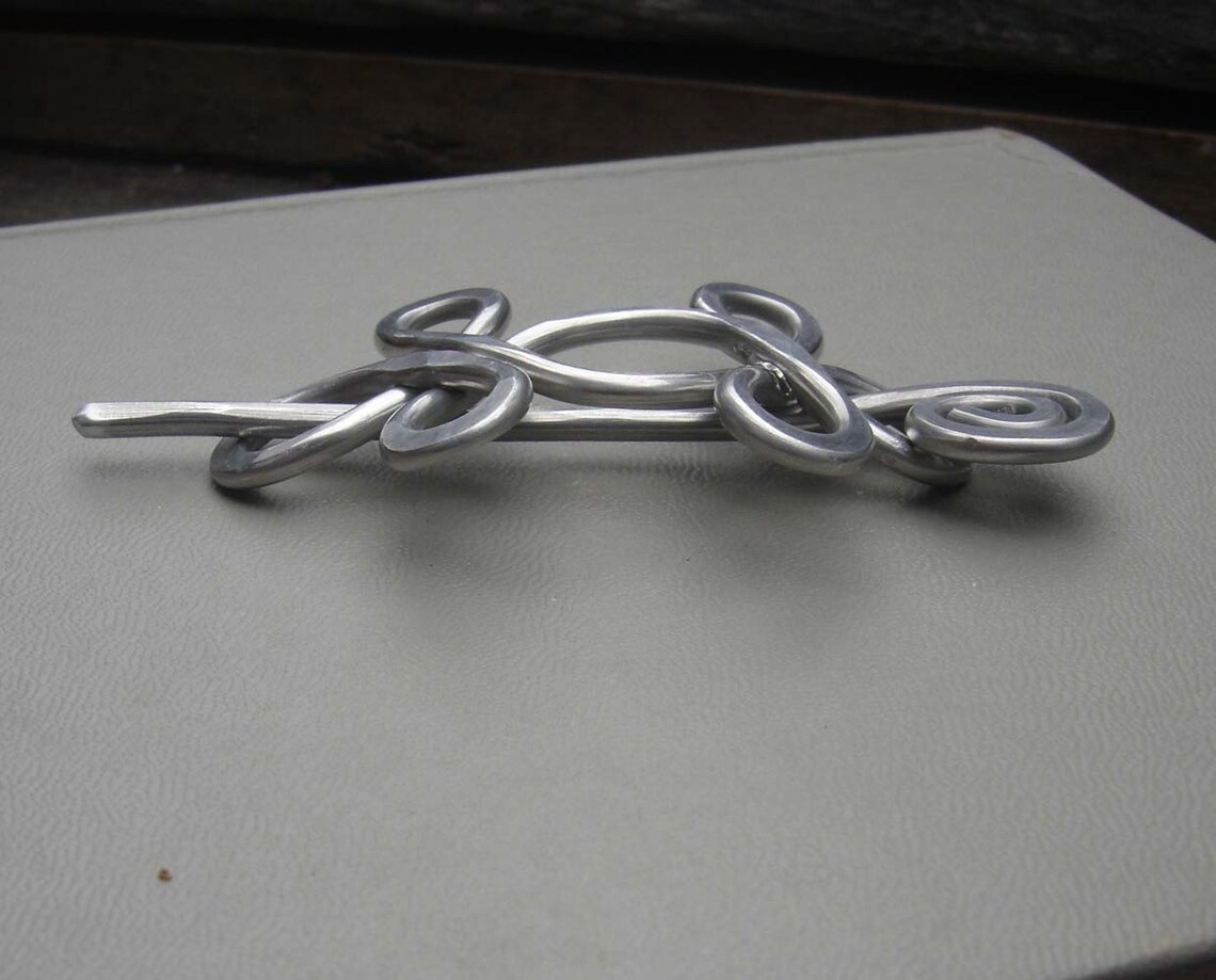 Celtic Shawl Pin Double Crossed Loops Aluminum Hair Pin - Etsy