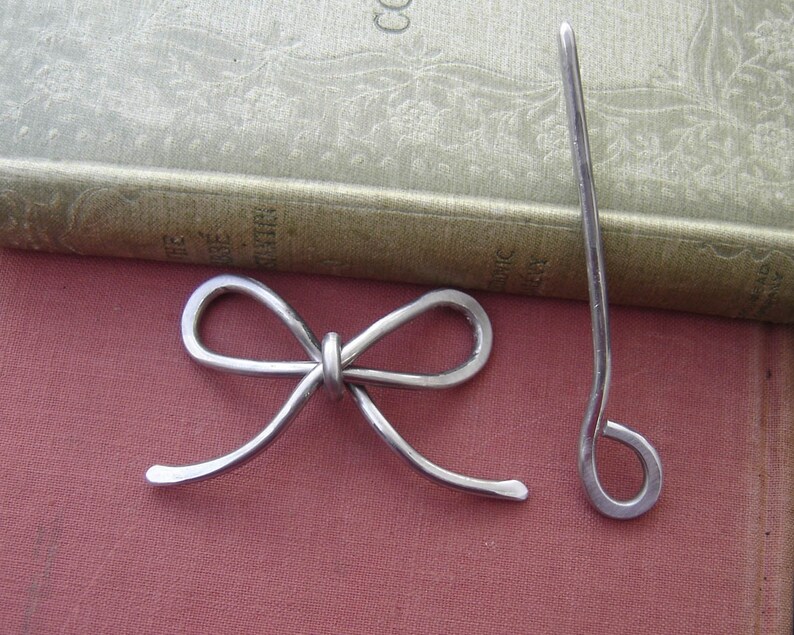 Bow Tie Shawl Pin Aluminum Scarf Pin Hair Pin Sweater Clip - Etsy