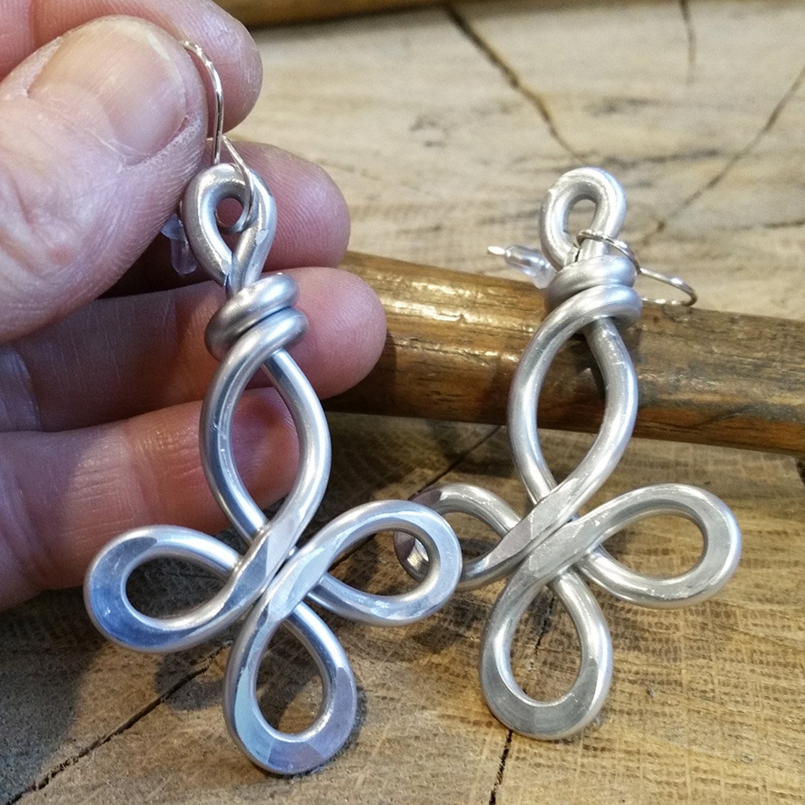 Big Celtic Cross Earrings Light Weight Aluminum Wire Cross - Etsy