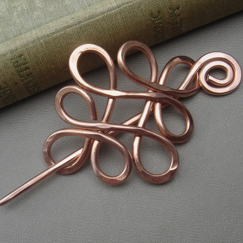 Copper Shawl Pin - Etsy