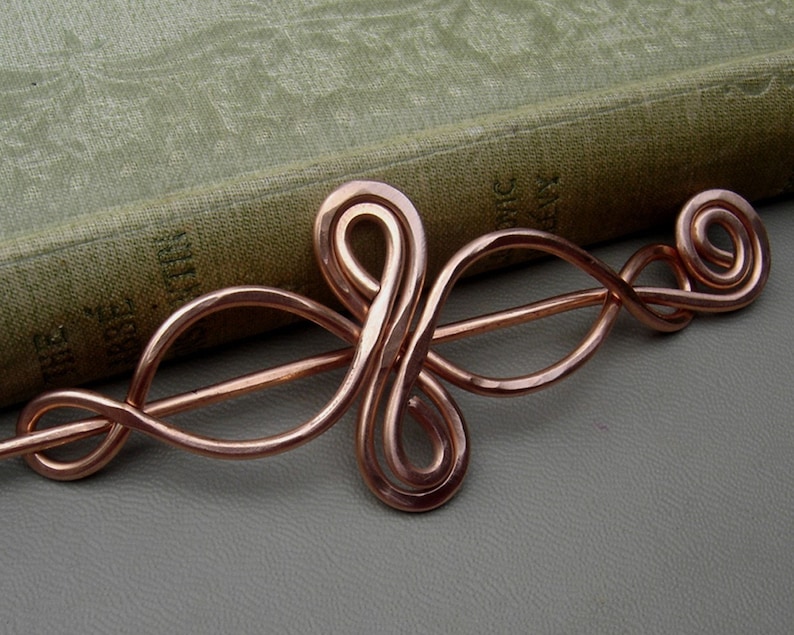 Celtic Infinity Loops Copper Shawl Pin Perno per capelli in | Etsy