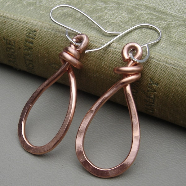 Copper Hoop Earrings - Etsy