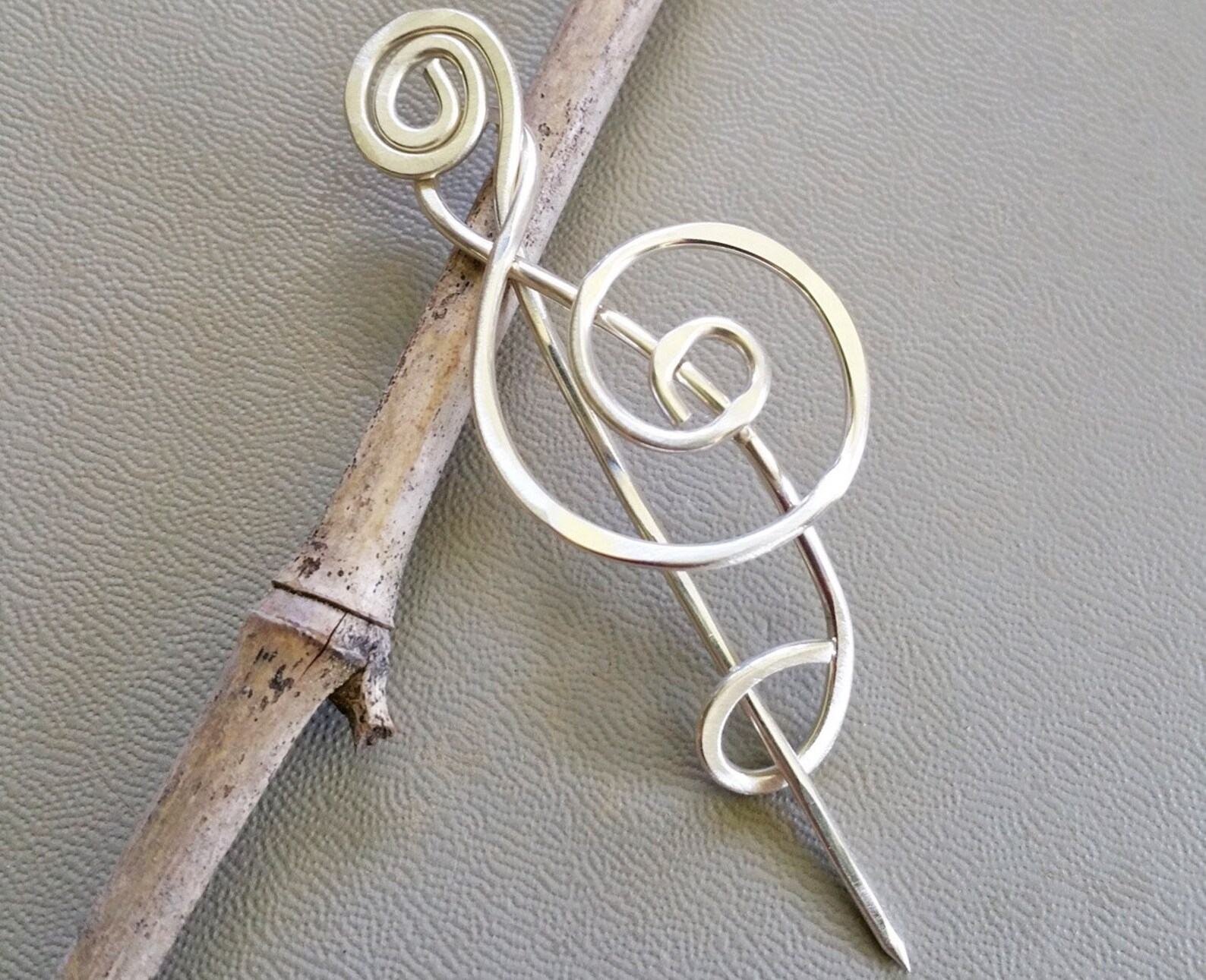 Treble Clef Silver Shawl Pin Scarf Pin Sweater Brooch Hair - Etsy