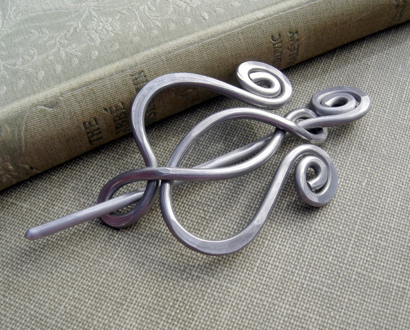 Unfurling Tulip Flower Lyre Aluminum Shawl Pin Scarf Pin - Etsy