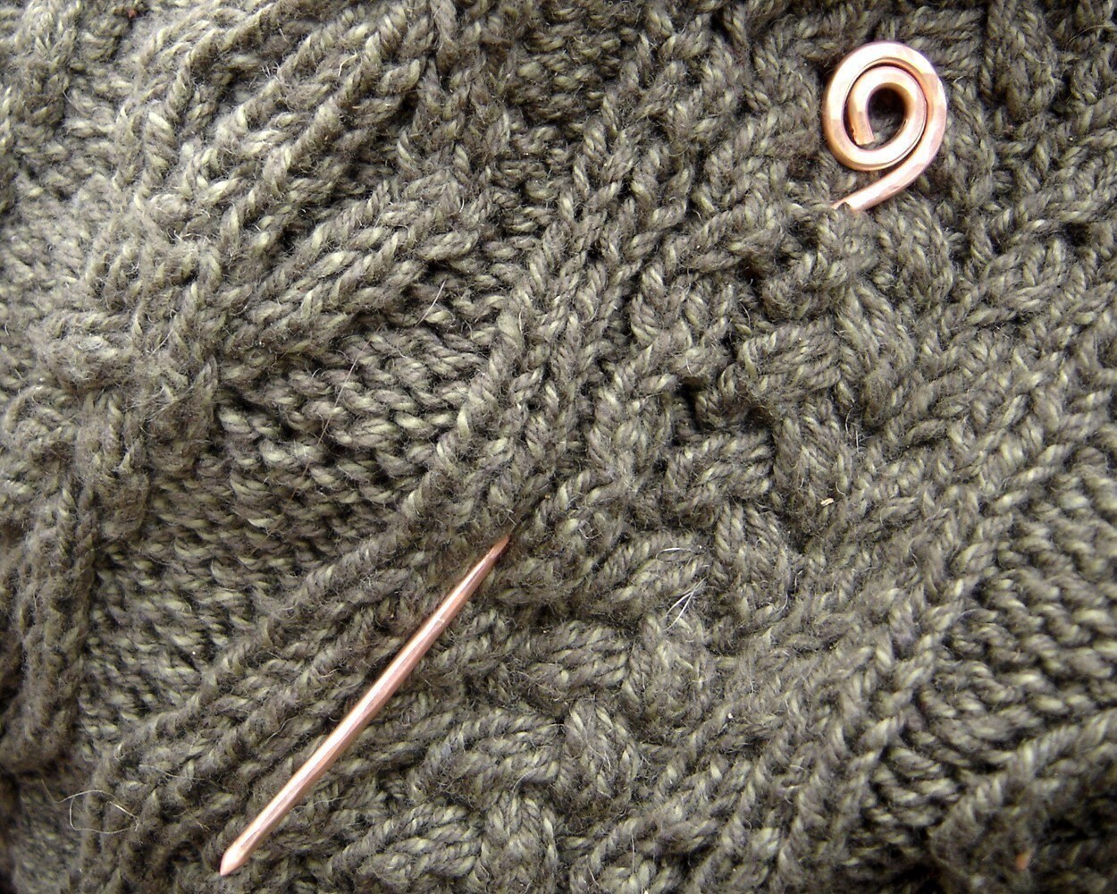 Simple Spiral Copper Hair Stick Shawl Pin Metal Shawl Stick - Etsy