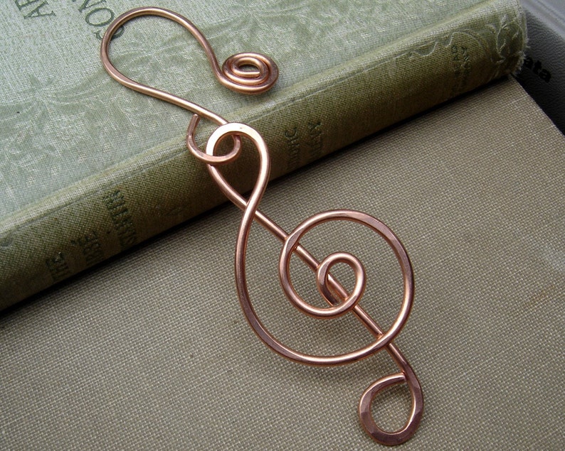 Copper Treble Clef Ornament Music Gift Musician Gift Choir - Etsy