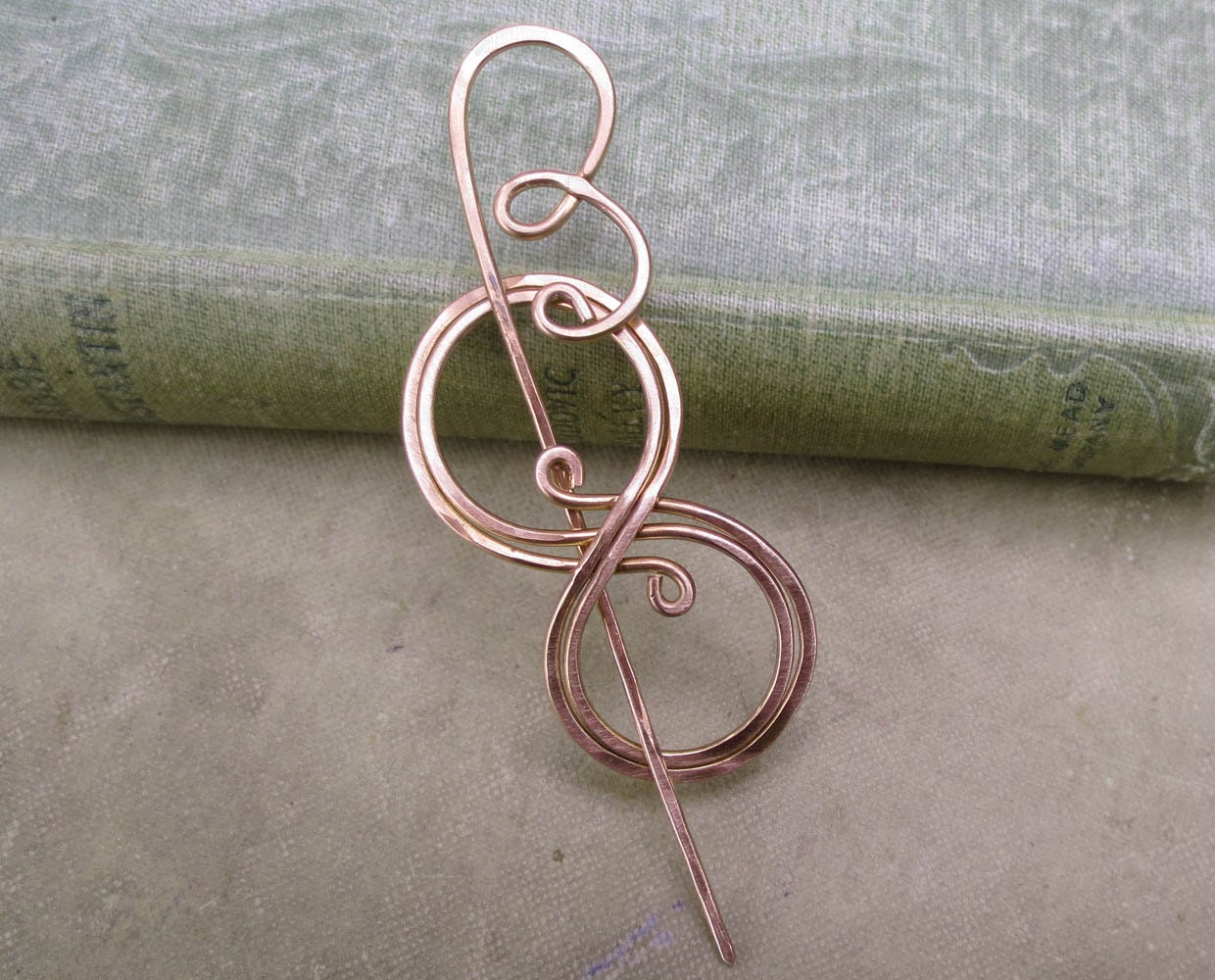 Little Boo-knits Copper Lace Shawl Pin Scarf Pin Knitting - Etsy