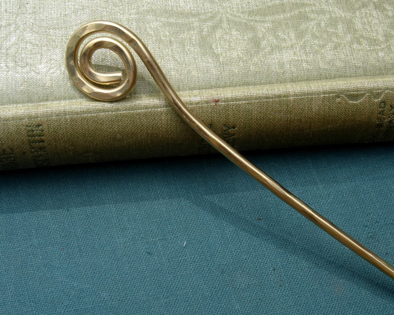 Brass Simple Spiral Hair Stick Shawl Pin Scarf Pin Hair - Etsy