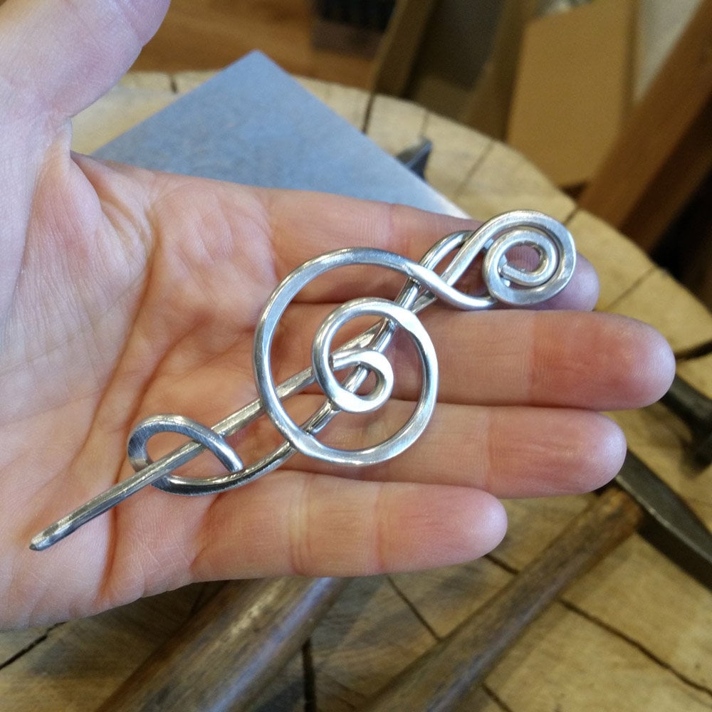 Treble Clef Shawl Pin Musician Gift Aluminum Scarf Pin | Etsy