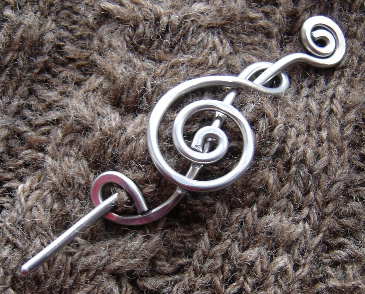 Treble Clef Shawl Pin Musician Gift Aluminum Scarf Pin | Etsy