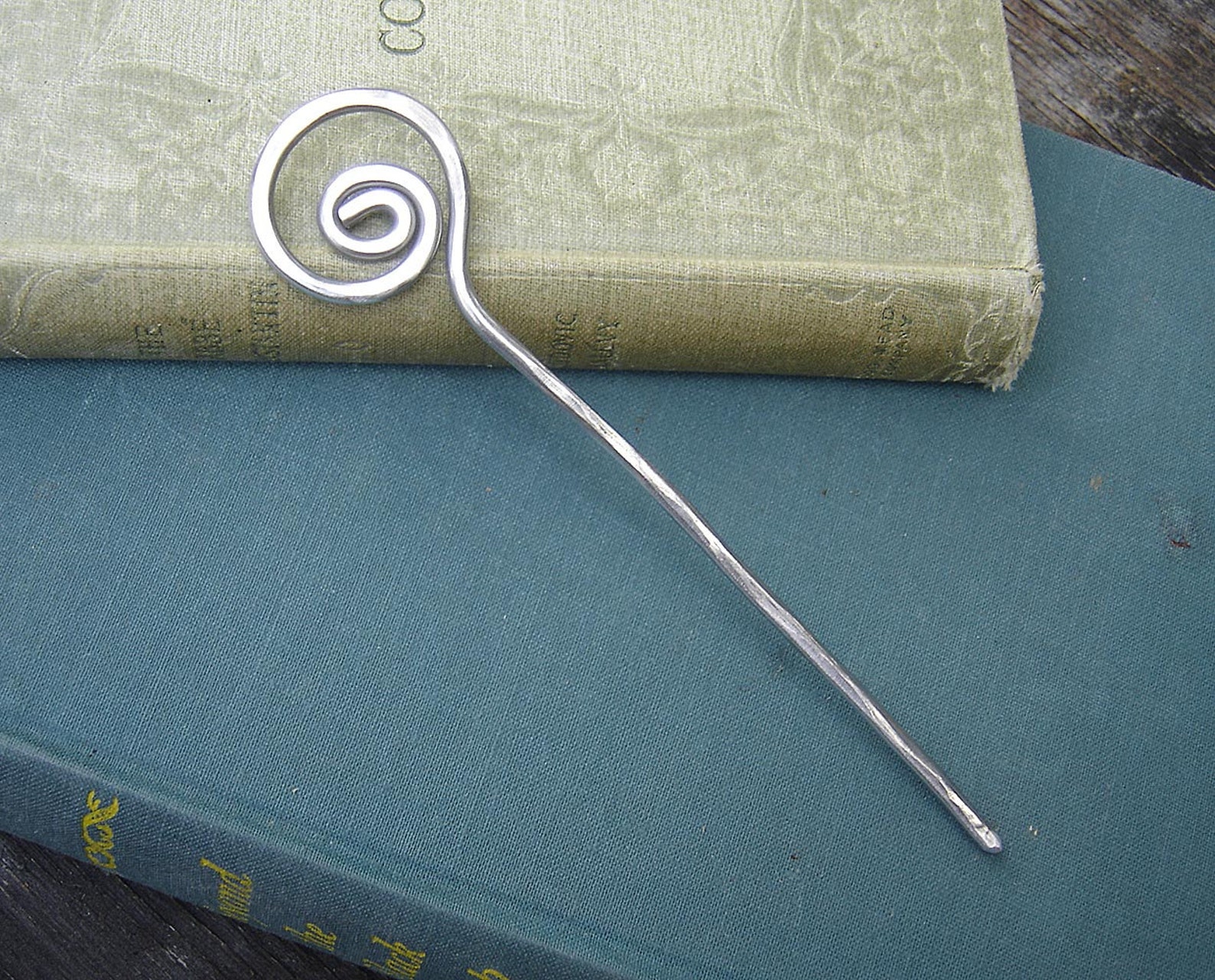 Open Spiral Aluminum Shawl Pin Long Hair Stick Scarf Pin | Etsy